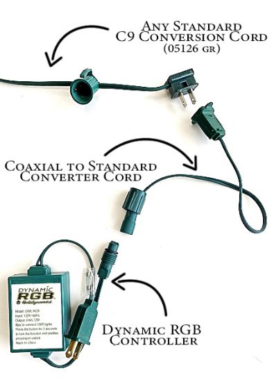 Holidynamics - Dynamic RGB Transparent Faceted C9 bulb Commercial ...